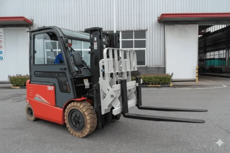 Double-Cylinder Hinged Fork for Tilting | Helitruck